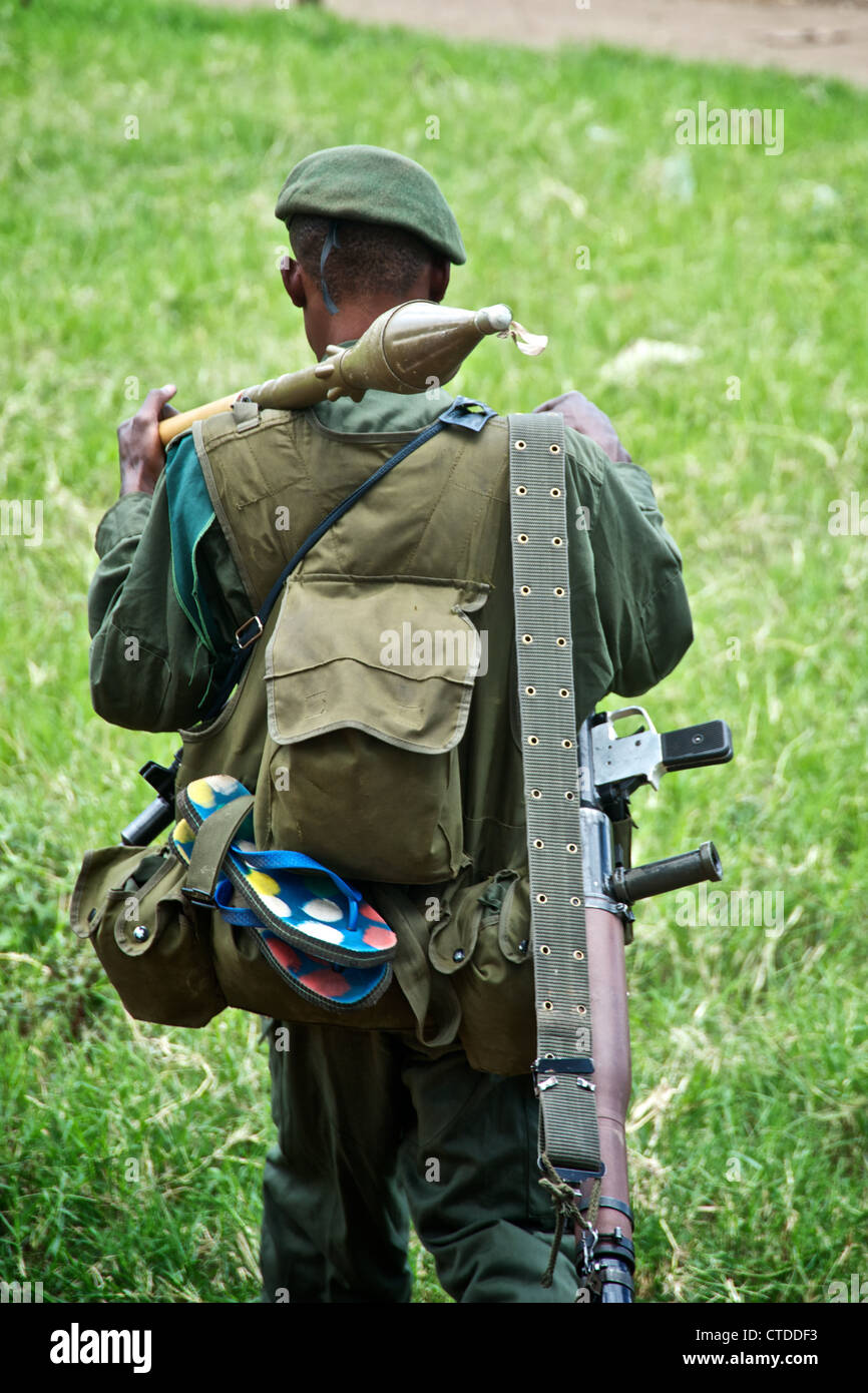 Un soldat congolais, FARDC, Mushake, République démocratique du Congo ...