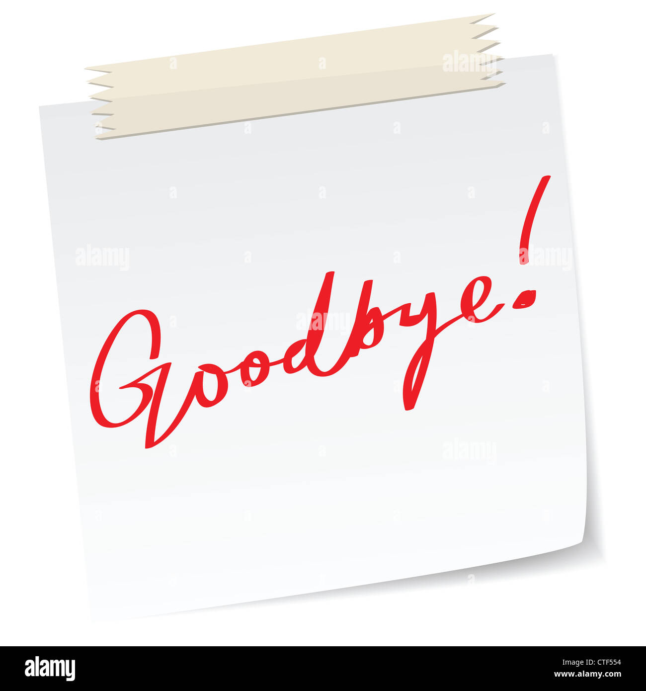 Bye message Banque de photographies et d’images à haute résolution - Alamy