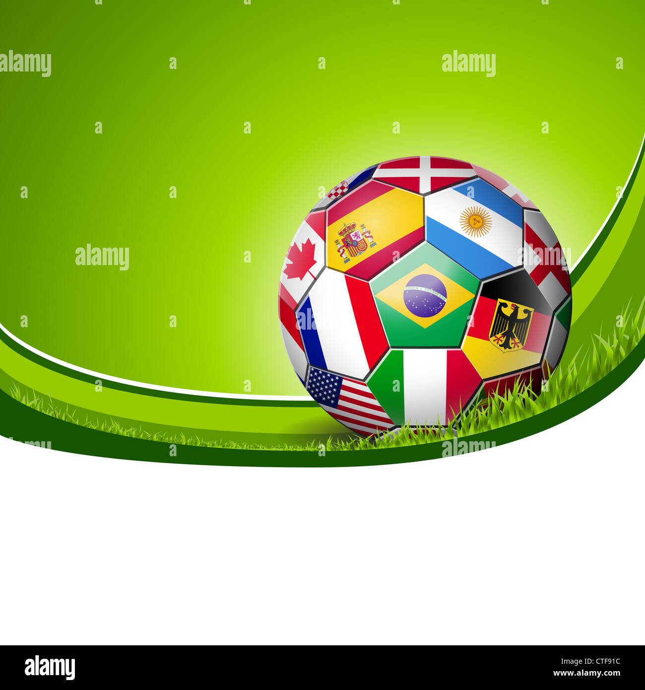 Avec des équipes de football soccer world flags with copy space Photo ...
