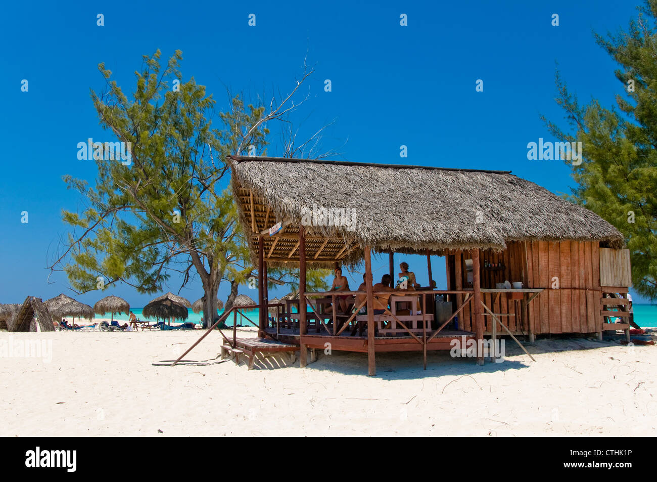 Bar de plage Paradise Beach, Cayo Largo del Sur, Cuba Photo Stock - Alamy