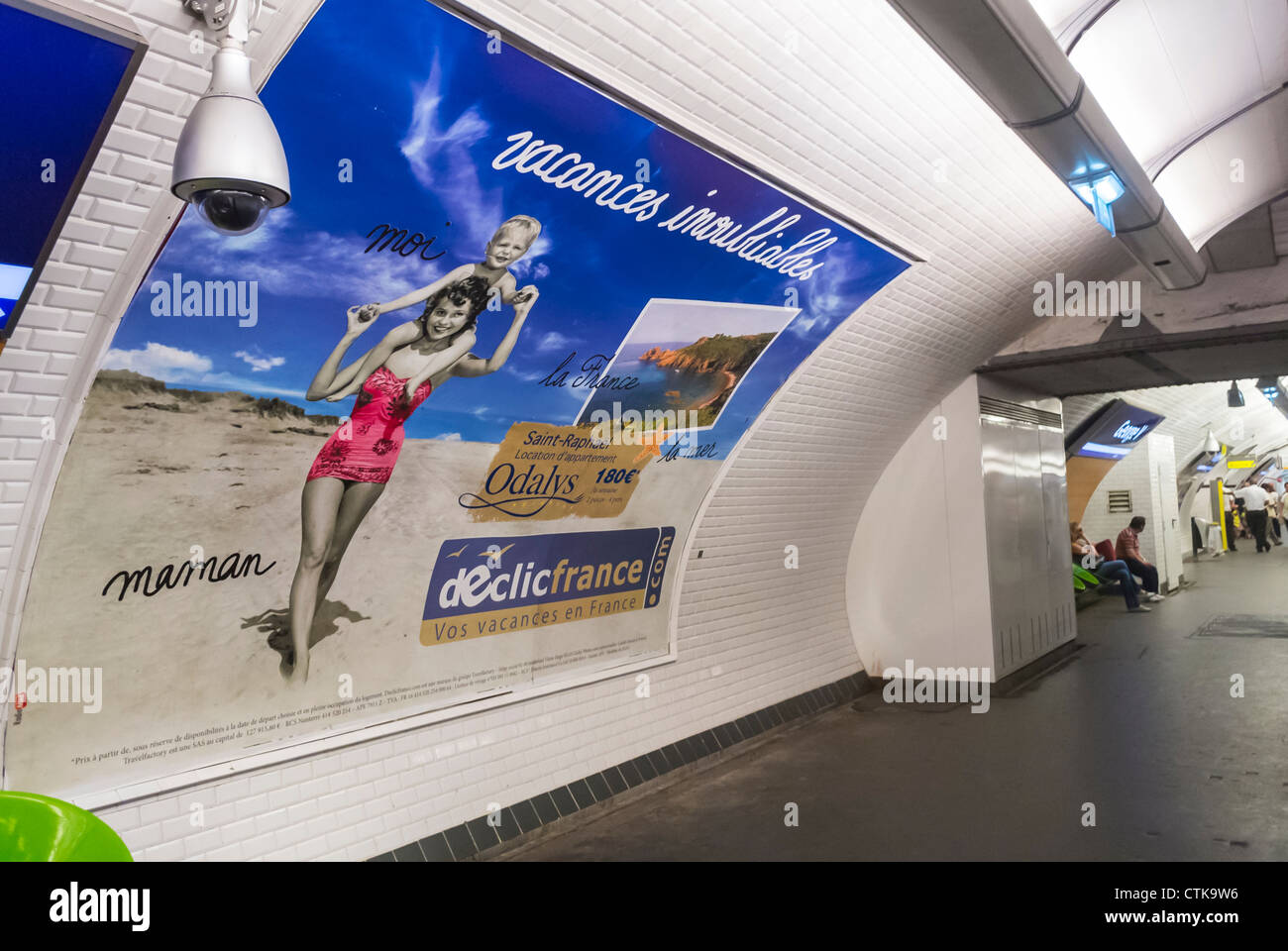 Paris, France, Vintage French Travel Advertising Affiches in Metro ...