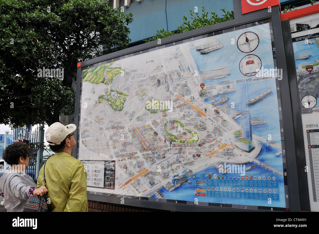 Plan de la ville de busan Banque de photographies et d’images à haute ...