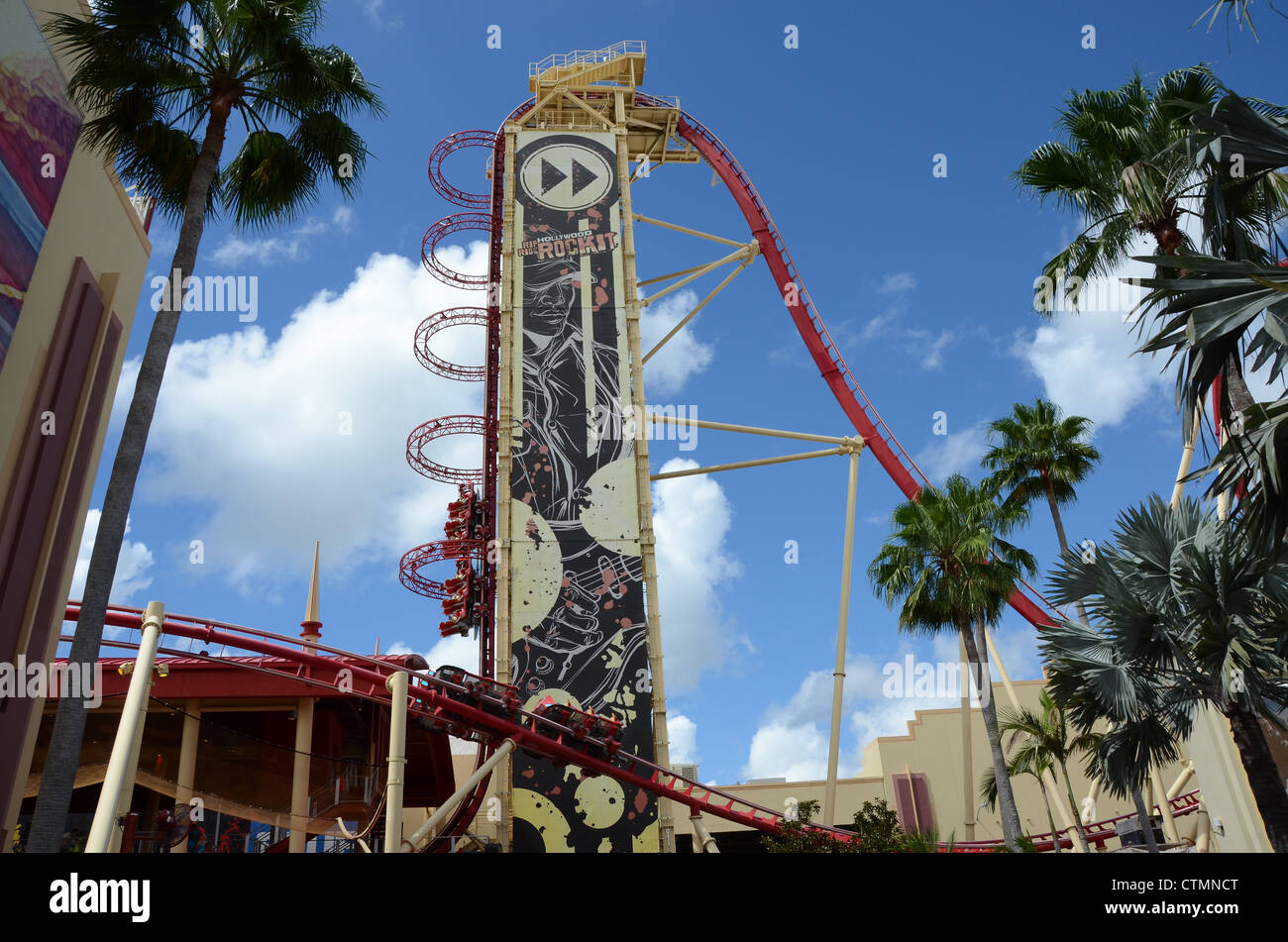 Universal Studios Hollywood Rip Ride Rockit roller coaster Photo Stock ...