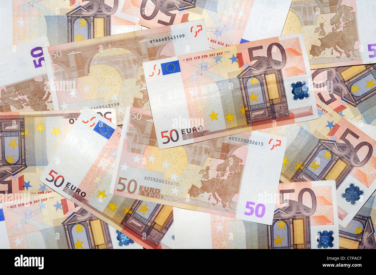 Fifty 50 euro euros banknote cut out Banque de photographies et d ...