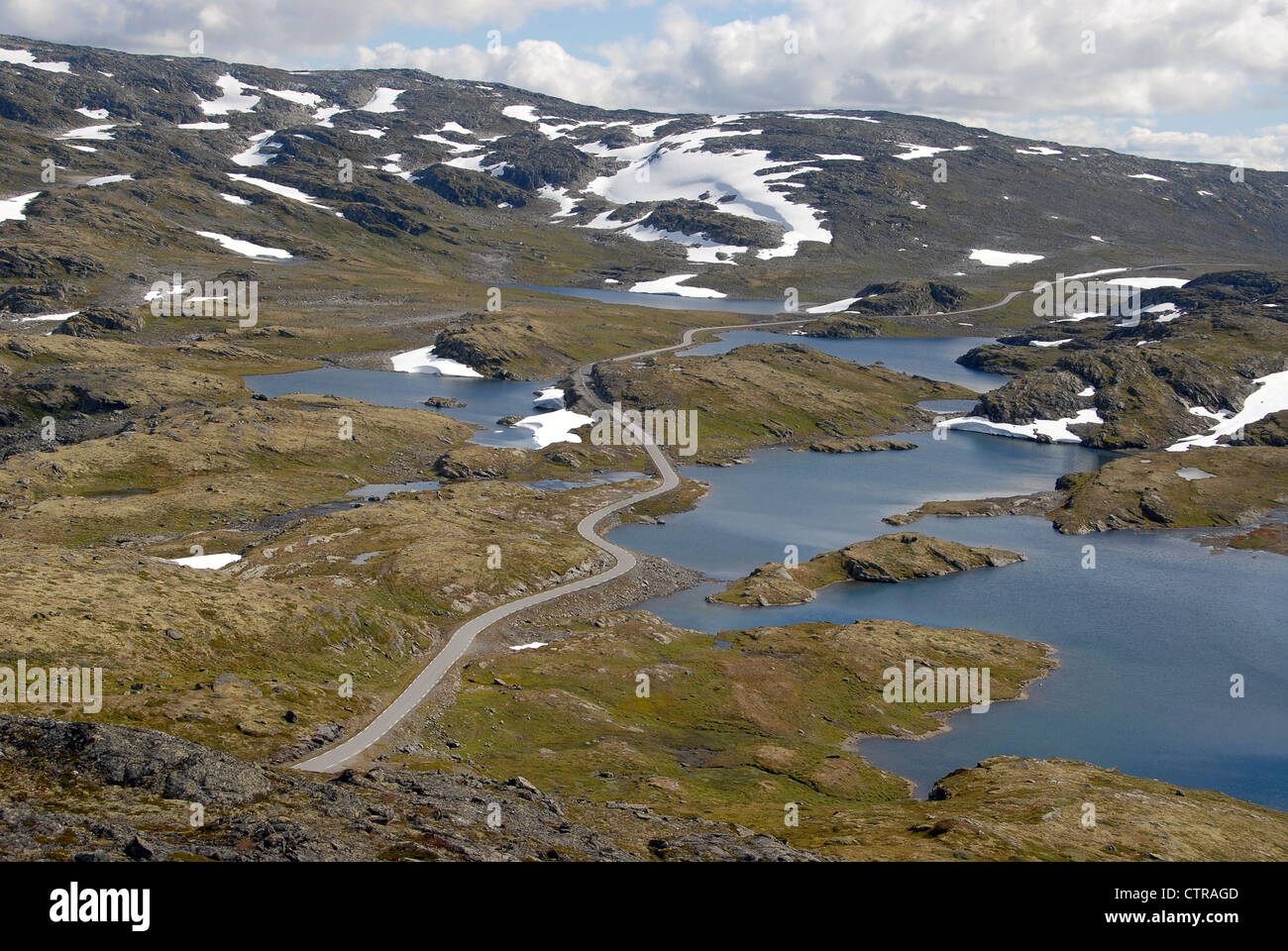 L'autoroute E16, Fjordland, Norvège, route touristique nationale, route ...