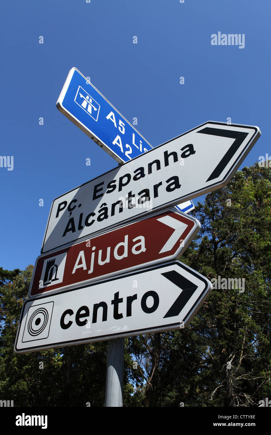 Panneau de signalisation lisbonne Banque de photographies et d’images à ...