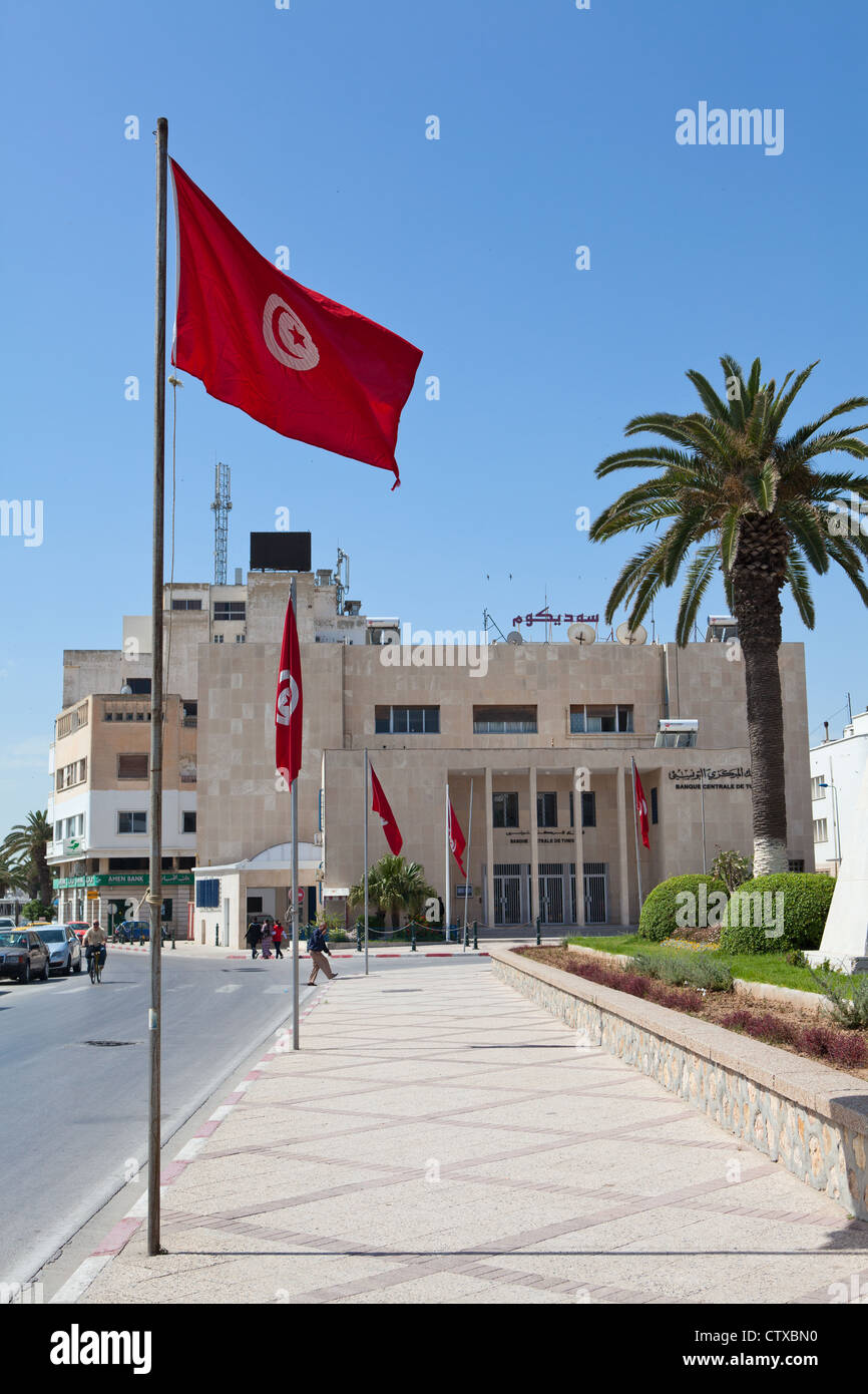 Un bâtiment de la banque centrale de Tunisie à Sousse ville, la Tunisie ...