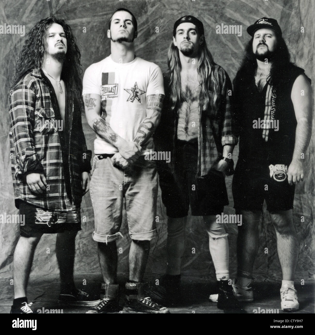 Photo de promotion de PANTERA groupe rock américain en 1992. À partir ...