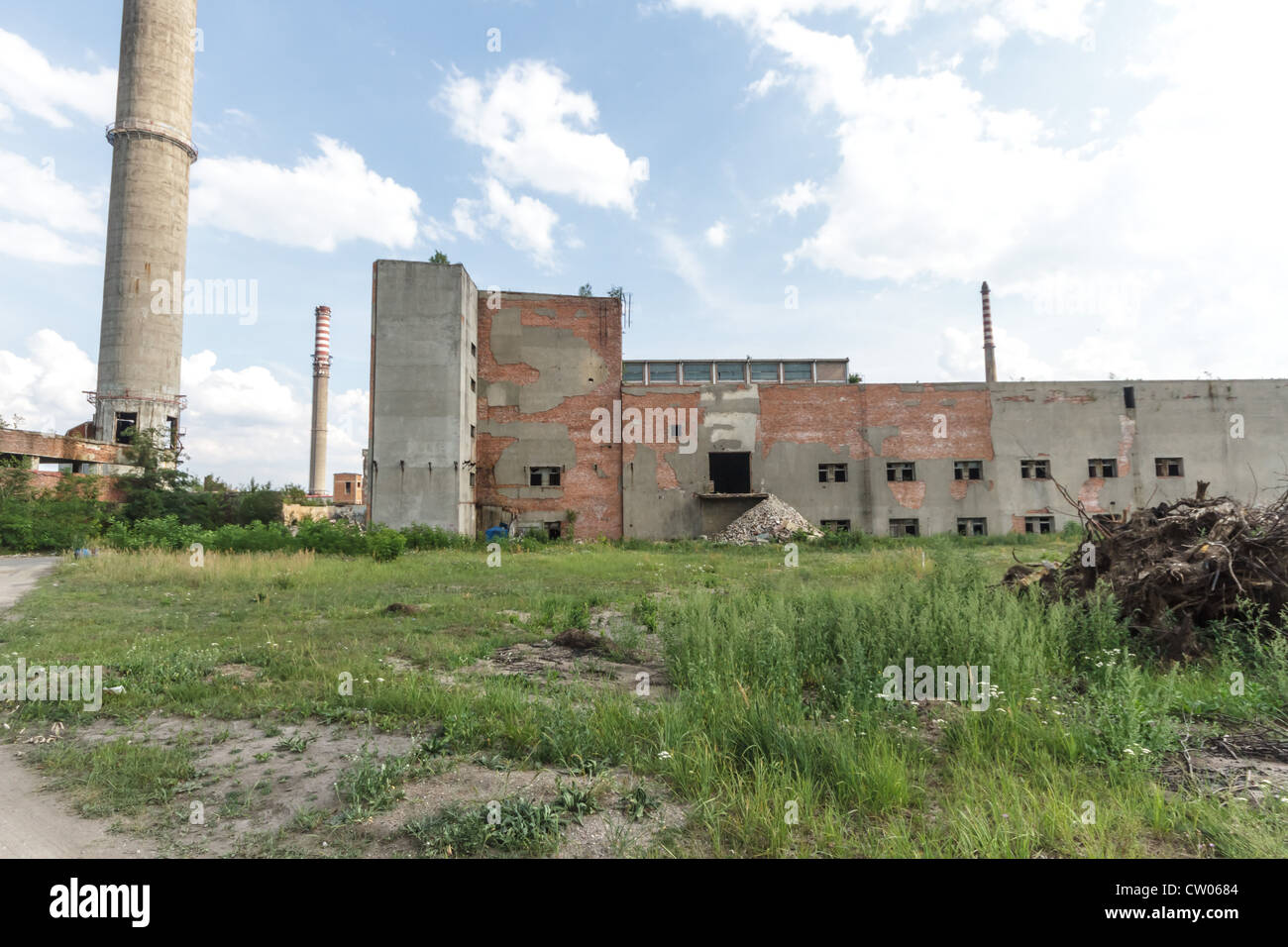 Ruines d'une très forte pollution usine industrielle, le lieu était ...