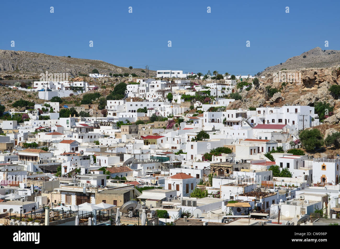 La ville de lindos Banque de photographies et d’images à haute ...