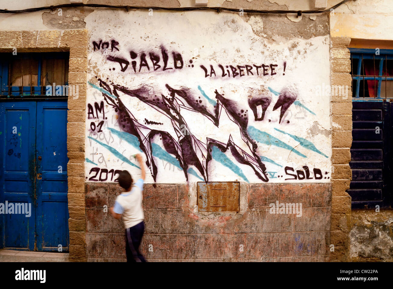Graffitis maroc Banque de photographies et d’images à haute résolution ...