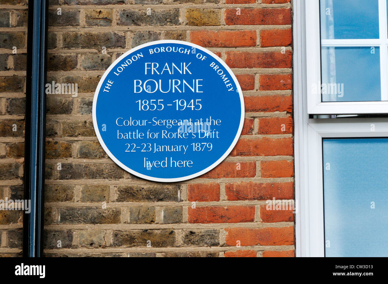 Blue plaque sur la maison de Frank Bourne, dernier survivant de la ...