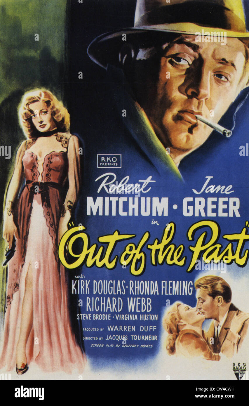 Des Poster pour RKO film avec Robert Mitchum, Jane Greer, Kirk Douglas ...