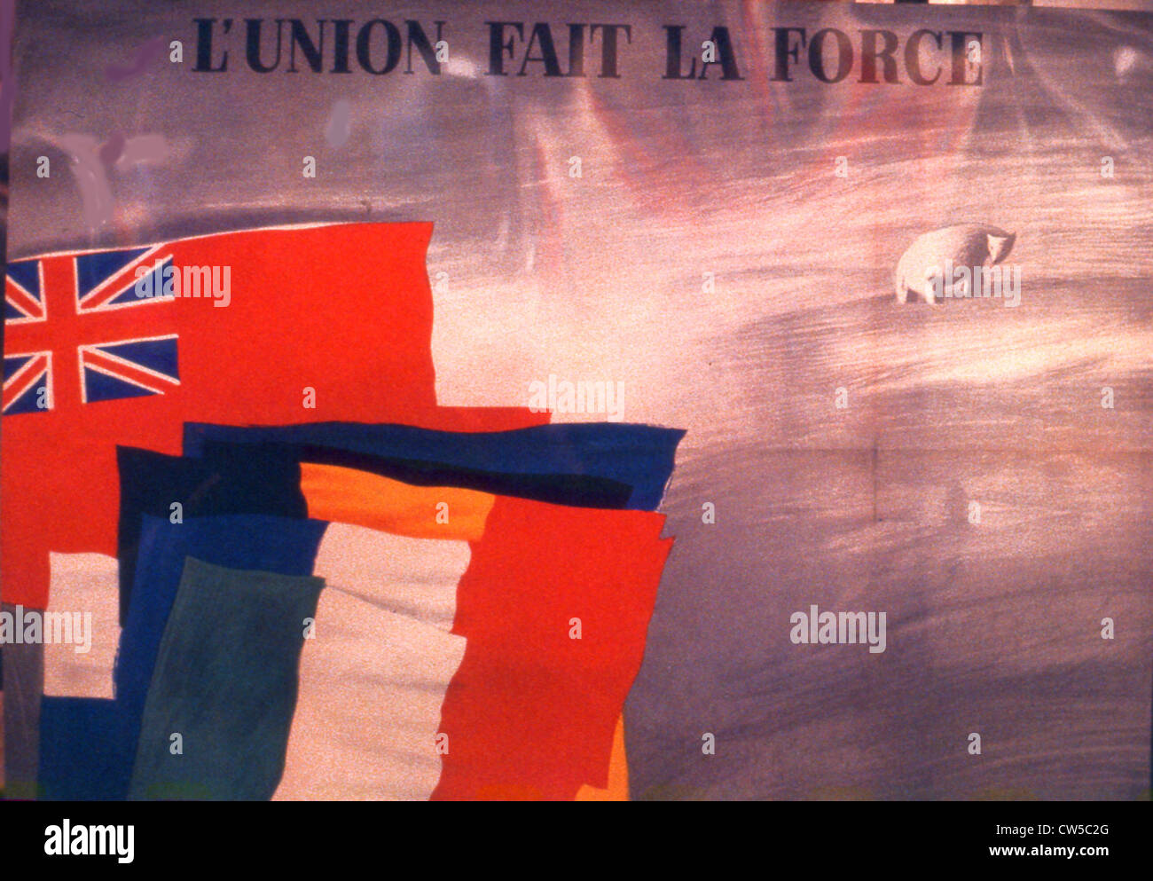 Affiche de propagande pour l'Europe : "force en Union européenne Photo ...