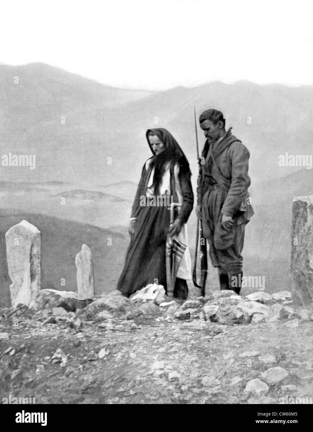 Albanie 1913 guerre des balkans le retrait de scutari Banque d'images ...