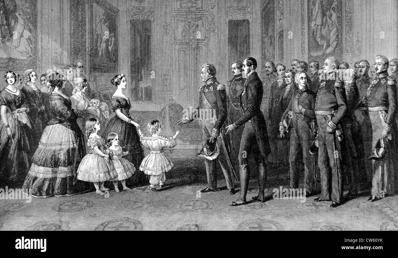 Reine victoria recevant le roi louis philippe i de france Banque de ...