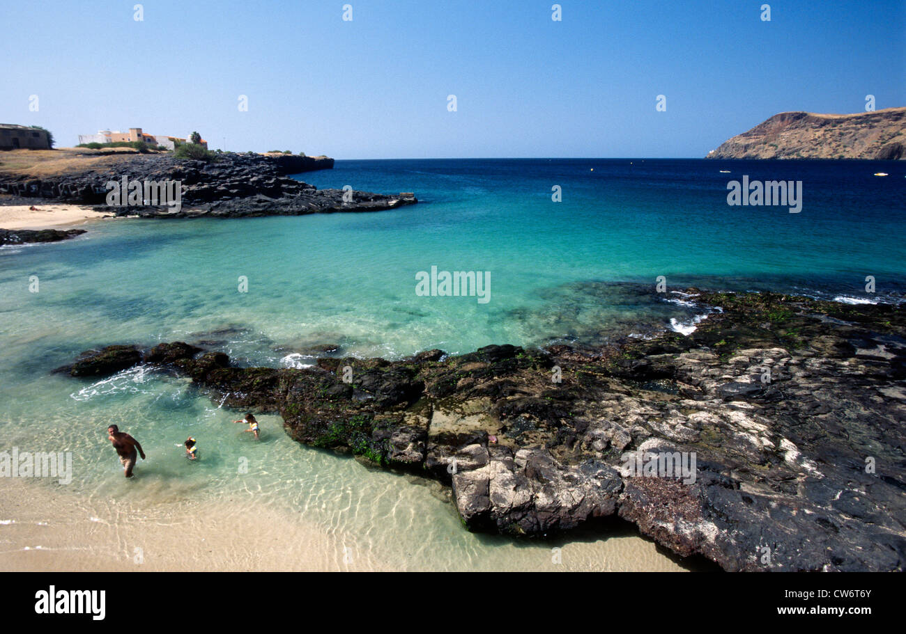 Cap Vert - île de Santiago - plage de Tarrafal Photo Stock - Alamy