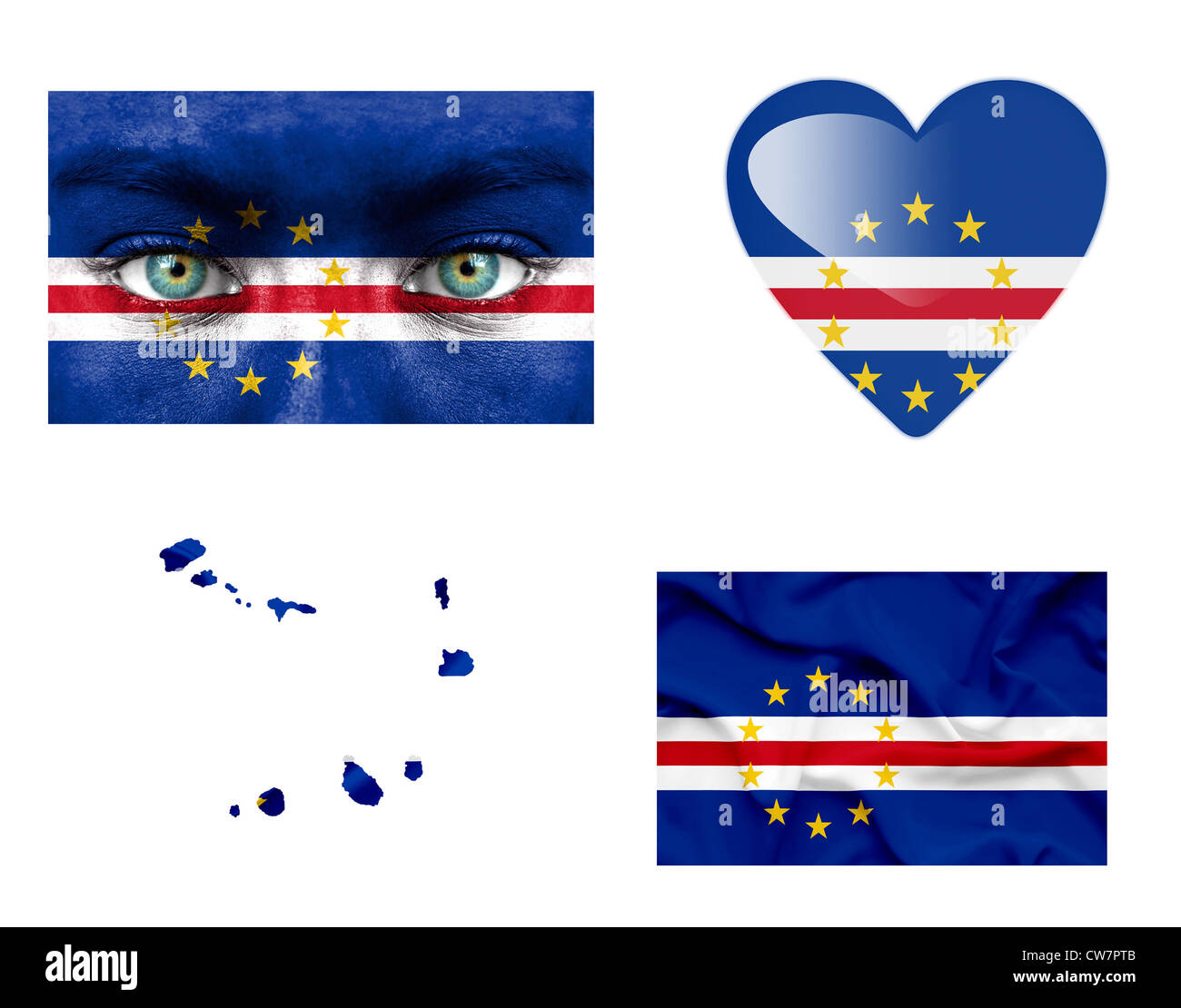 Ensemble de drapeaux divers Cap Vert Photo Stock - Alamy