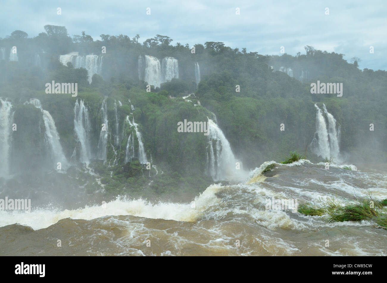 Iguasu Falls au Brésil. L'une des plus grandes chutes d'eau dans le ...