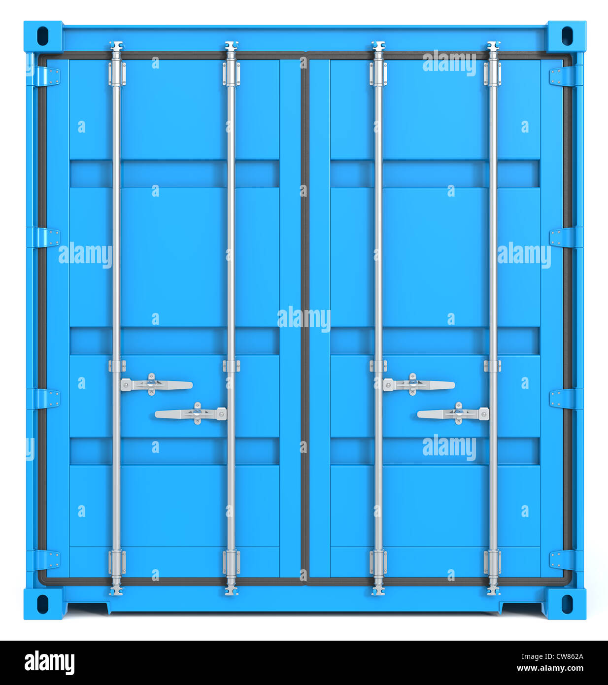 Blue shipping container Banque de photographies et d’images à haute ...