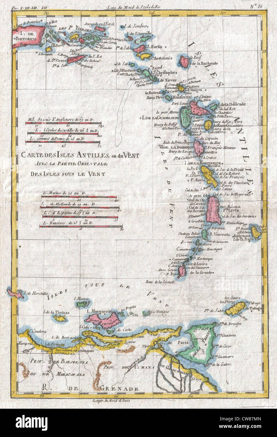 Map of antilles Banque de photographies et d’images à haute résolution ...