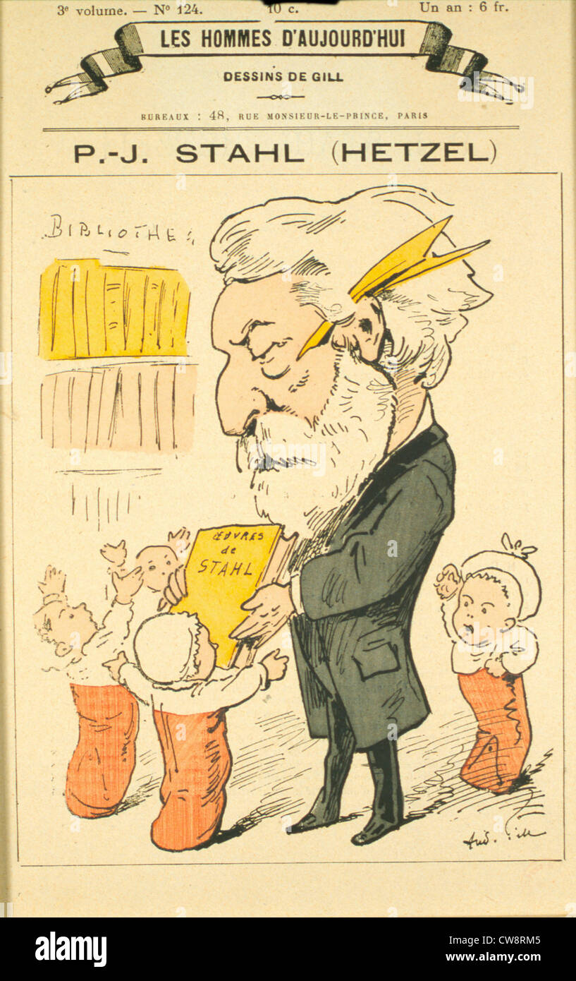 Pierre Jules Hetzel, Caricature de Gill Photo Stock - Alamy