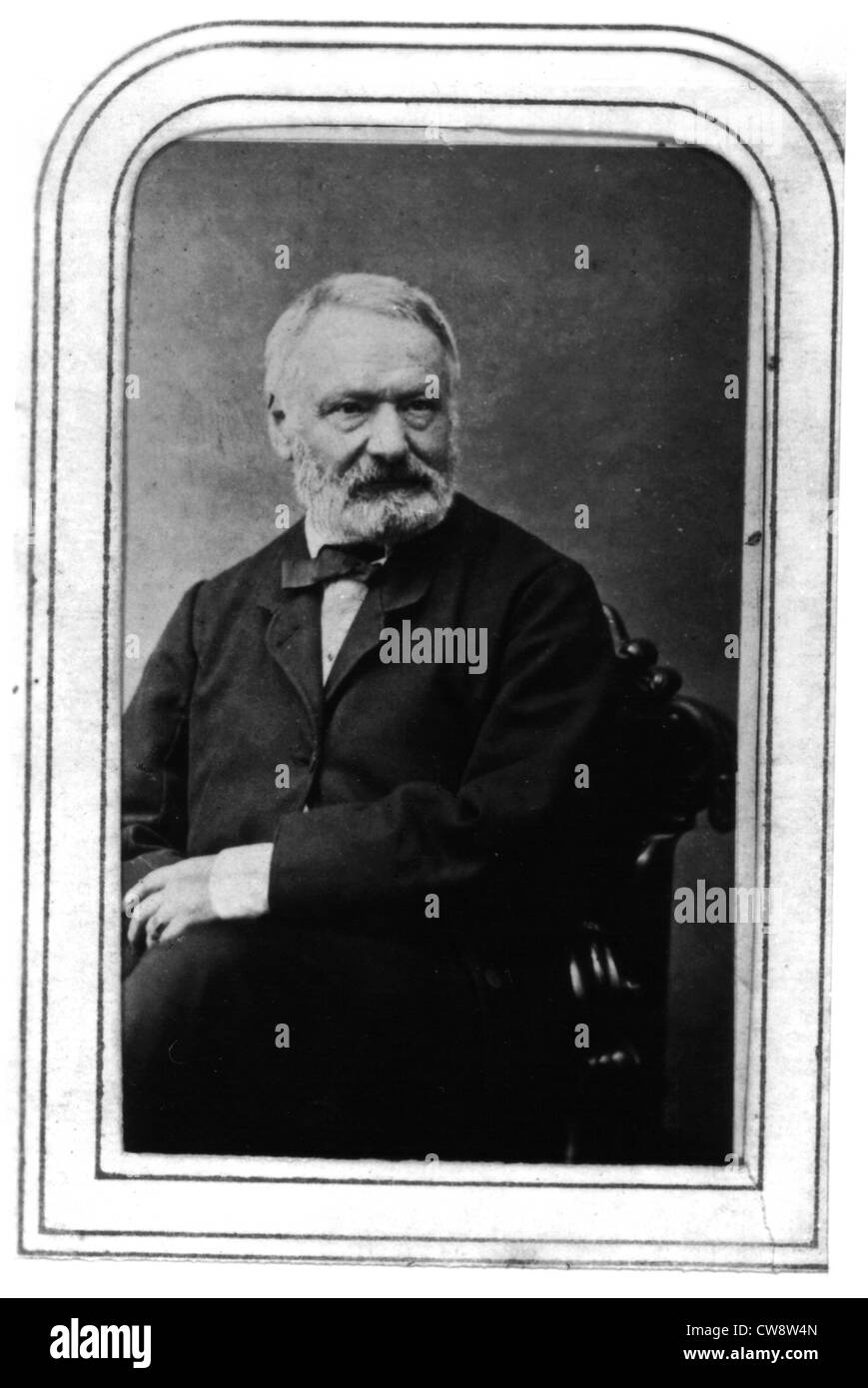 Victor hugo portrait Banque d'images noir et blanc - Alamy