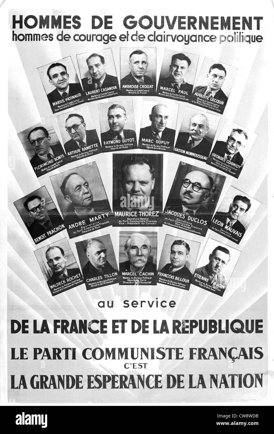 Affiche du parti communiste français Banque de photographies et d ...