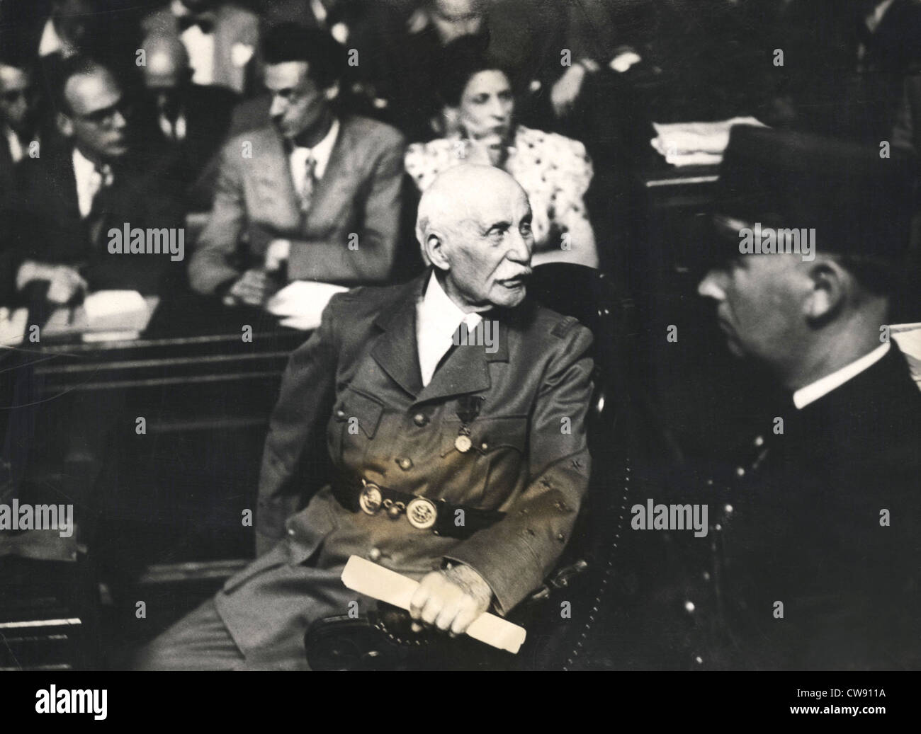 Procès du Maréchal Pétain, 1945 Photo Stock - Alamy