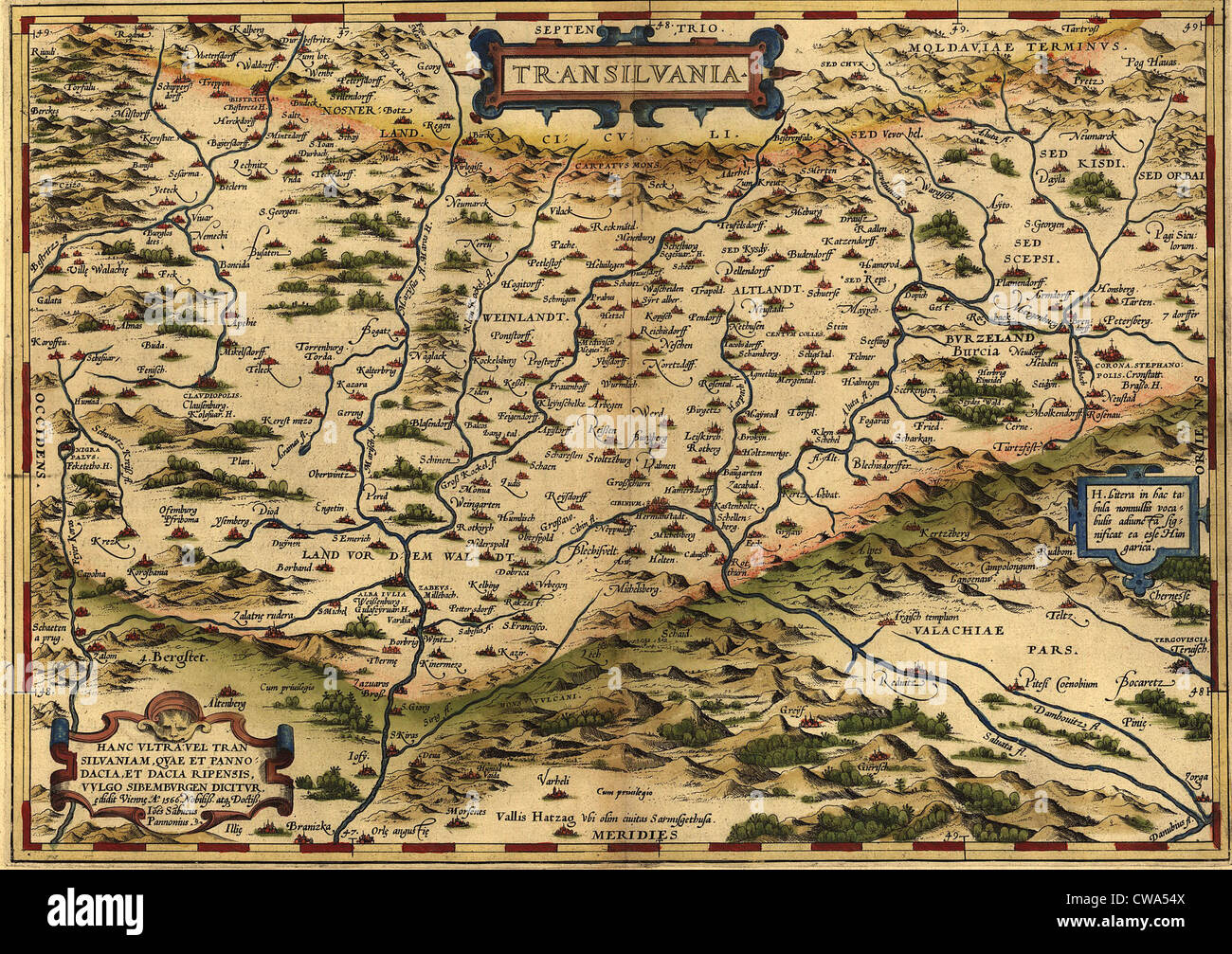 16th century transylvania map Banque de photographies et d’images à ...