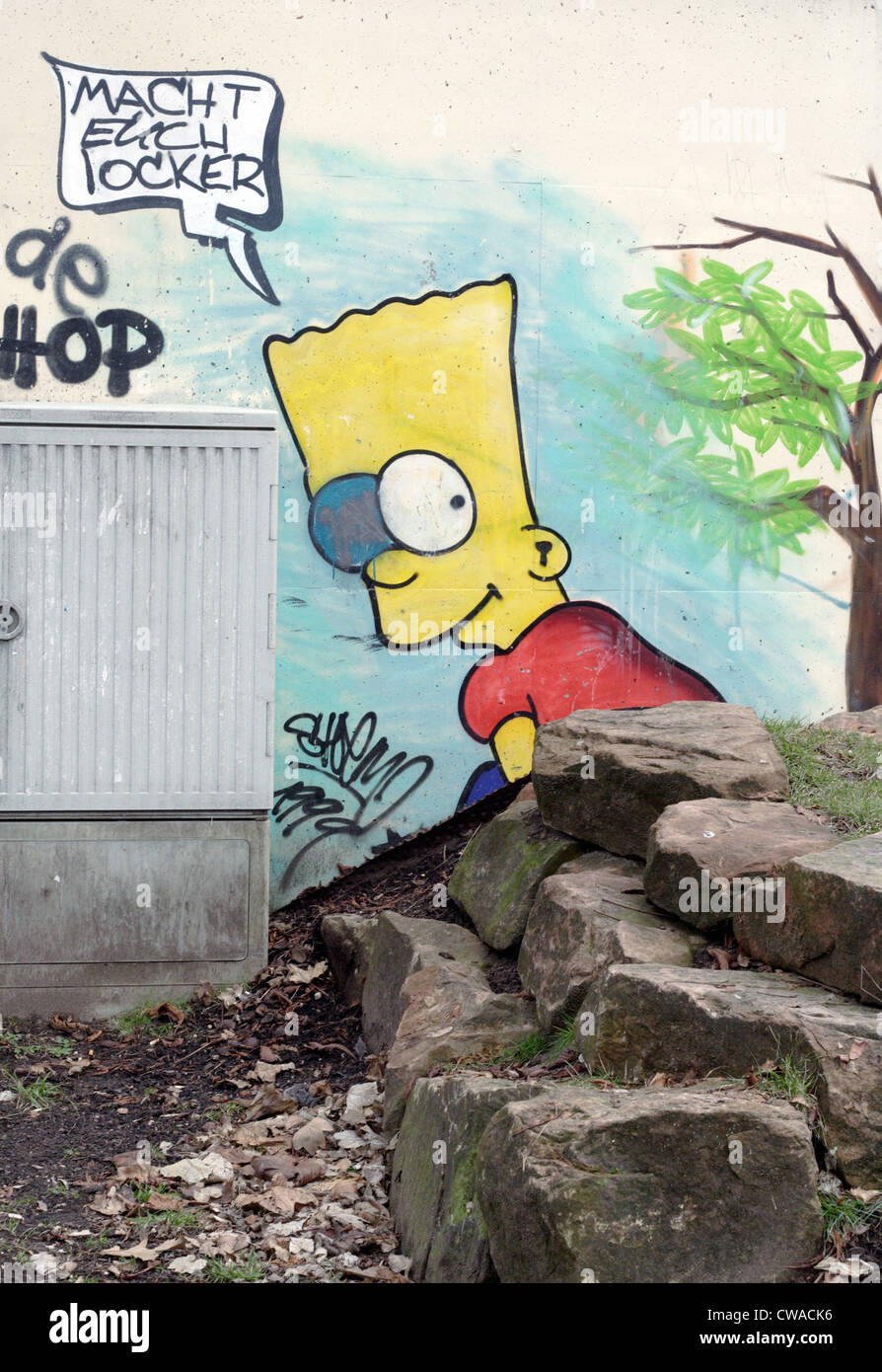 Street art graffiti bart simpson Banque de photographies et d’images à ...