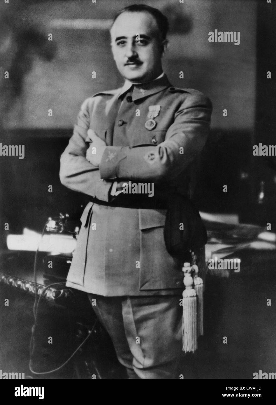 Le Général Francisco Franco, dictateur fasciste de l'Espagne. 1949.Avec ...