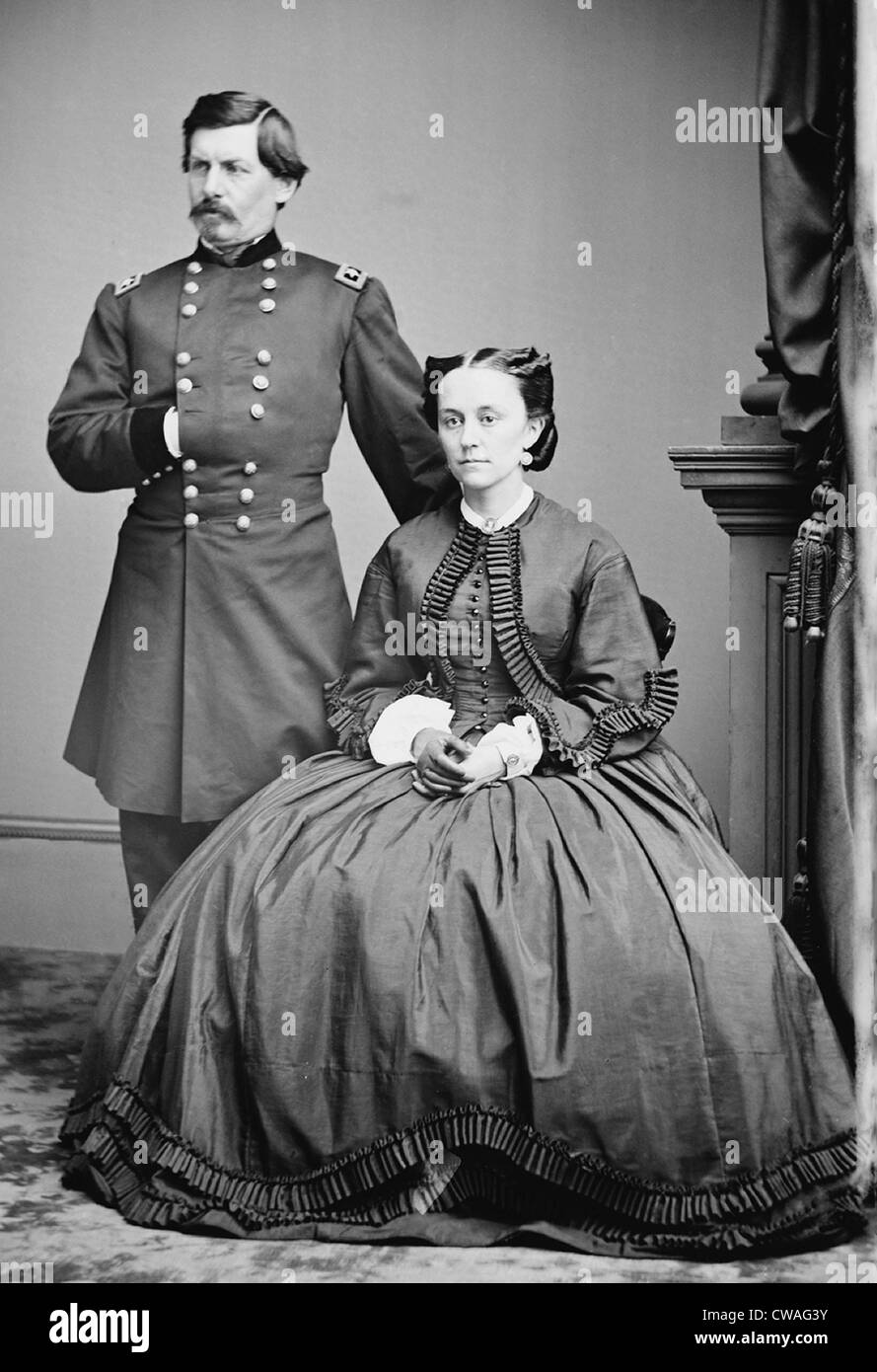 George McClellan et son épouse, Mary Ellen Marcy en 1862. McClellan's ...