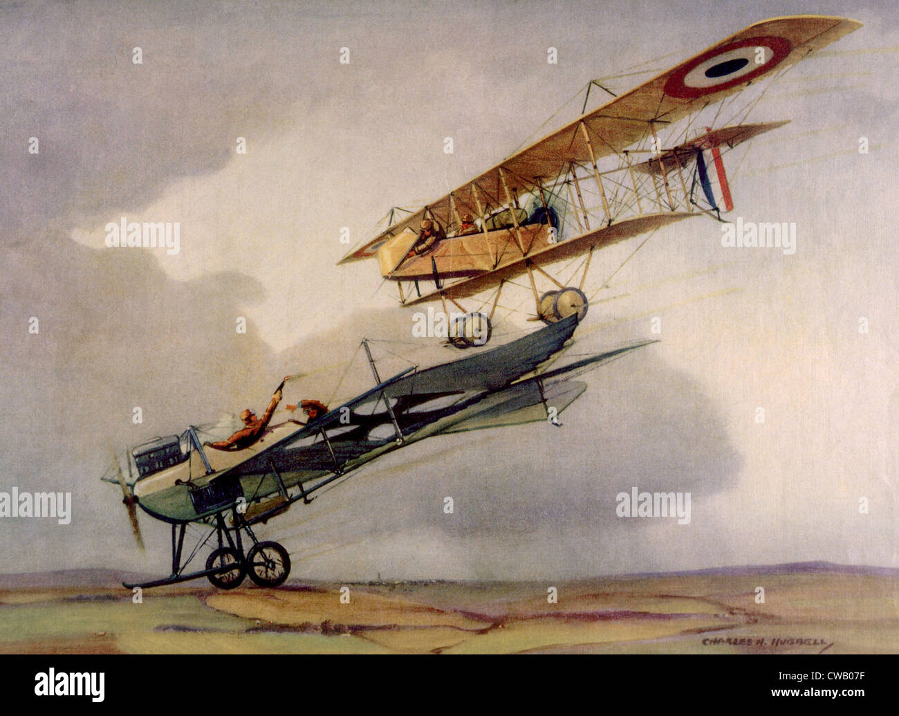 Première Guerre mondiale bataille de l'air français avec allemand ...