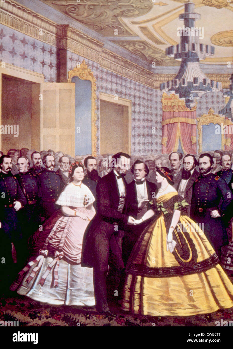Le président Abraham Lincoln et de la Première Dame Mary Todd Lincoln à ...