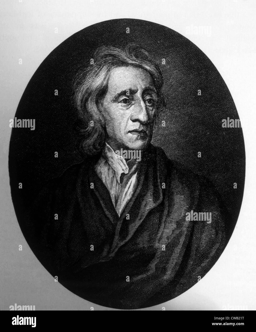 John locke portrait Banque d'images noir et blanc - Alamy