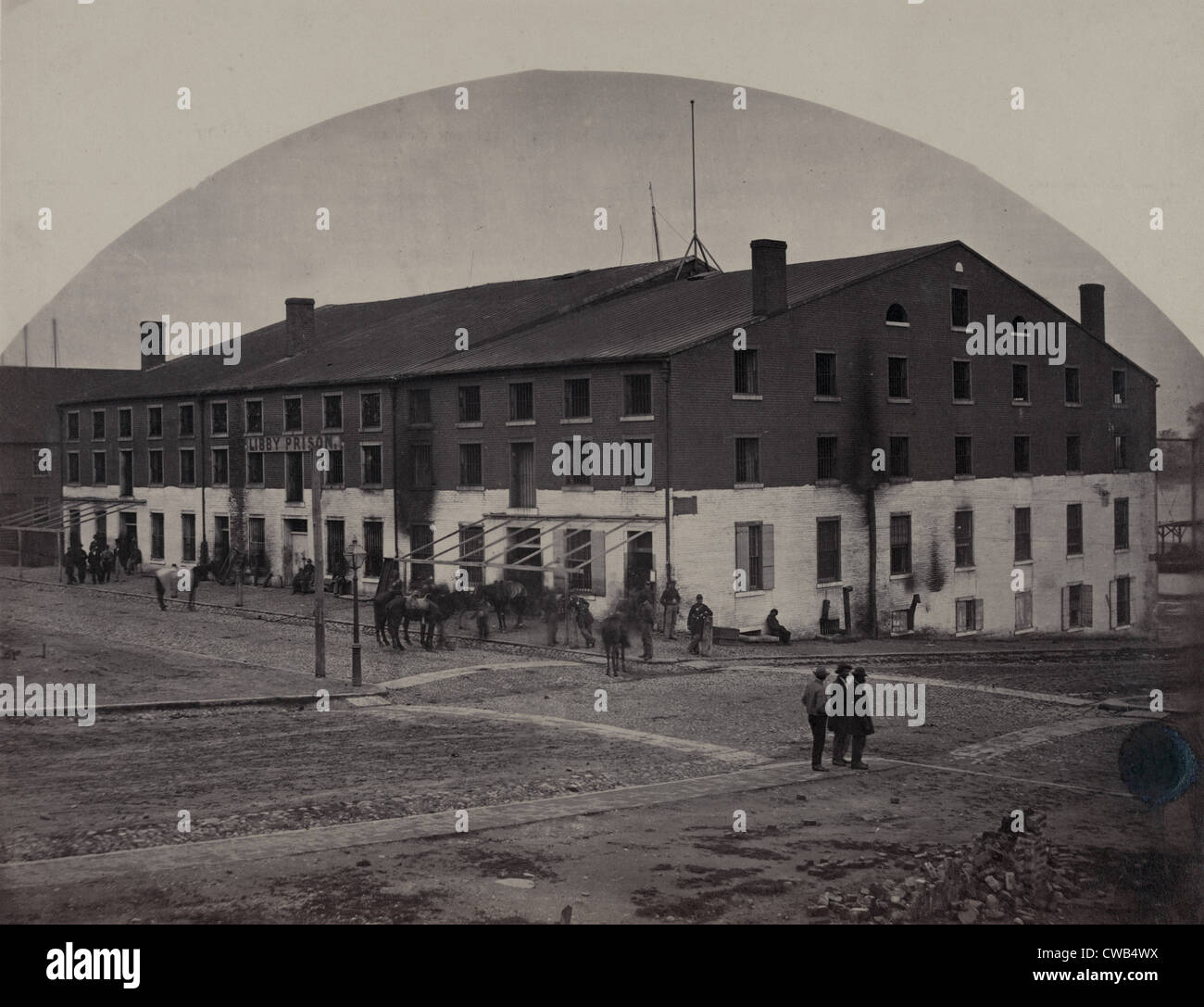 La guerre civile, du côté nord de Libby Prison, une prison militaire ...