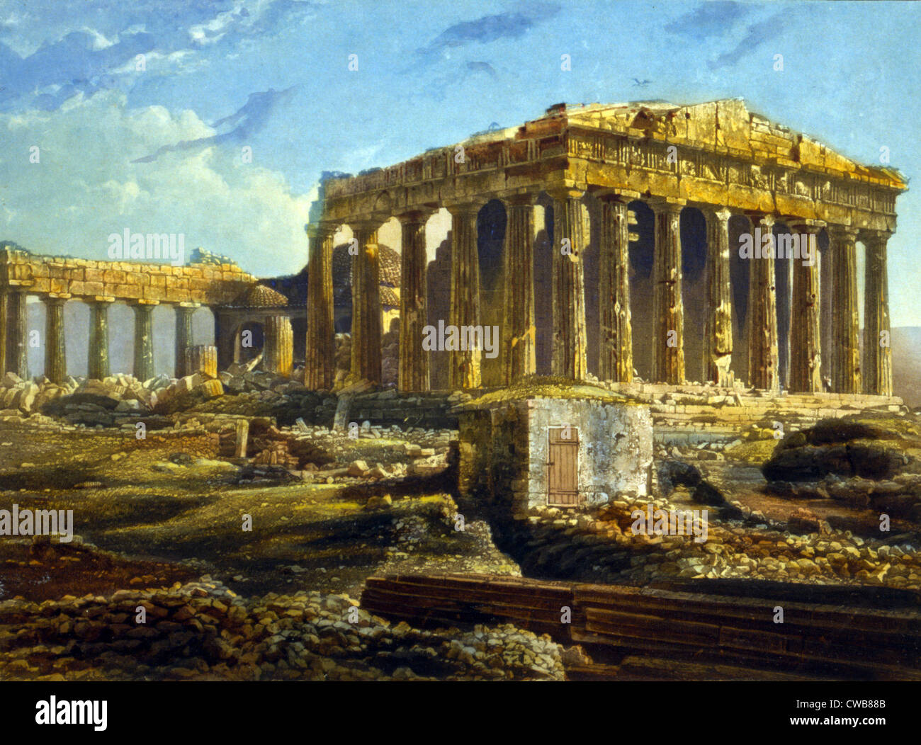 Le Parthénon, Athènes, Grèce, en date du 1842 imprimer Photo Stock - Alamy