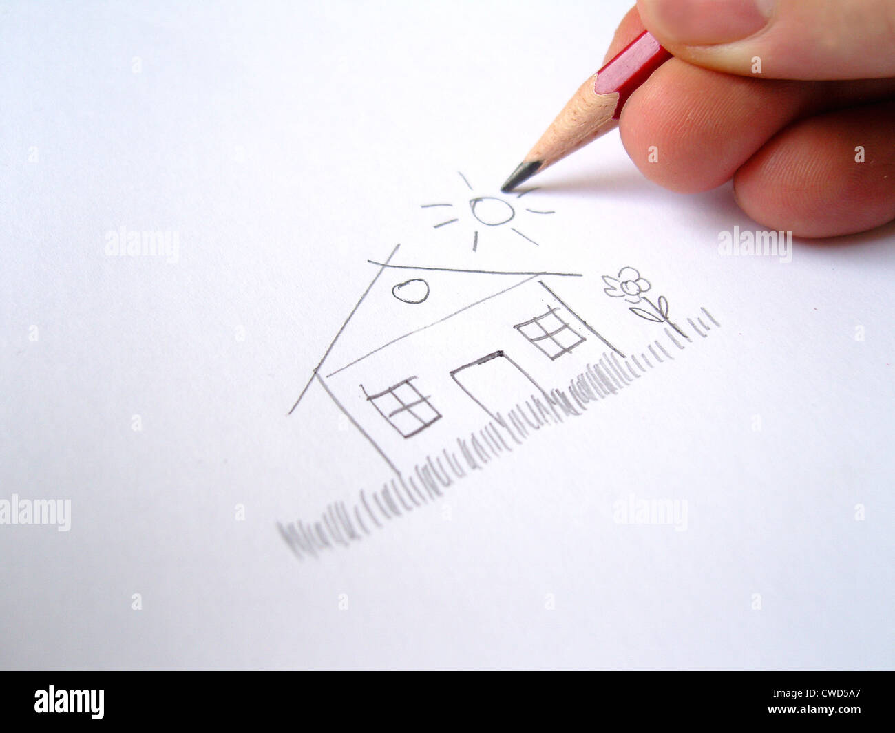 Maisons de dessin au crayon Banque de photographies et d’images à haute ...