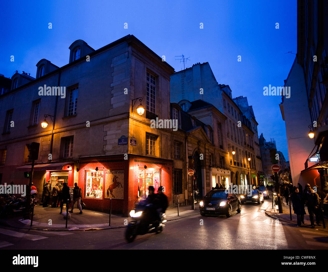 Quartier parisien du marais Banque de photographies et d’images à haute ...