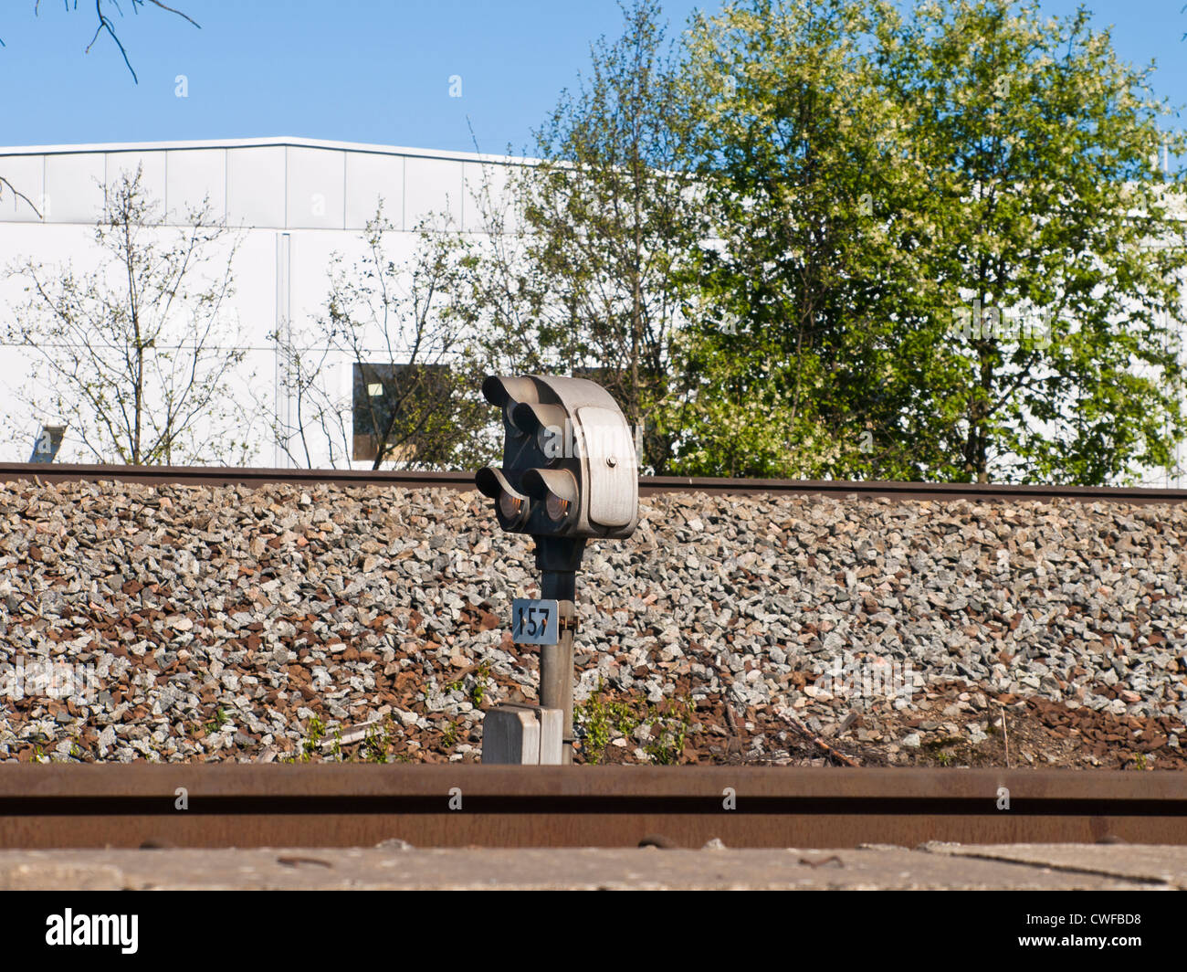 Le signal de position de la lumière pour le trafic ferroviaire avec des ...