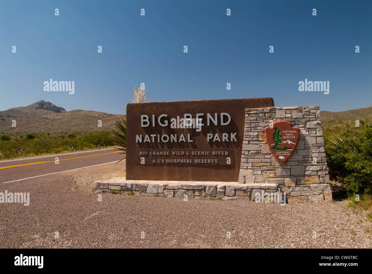 Ciel nocturne au parc national big bend Banque de photographies et d ...