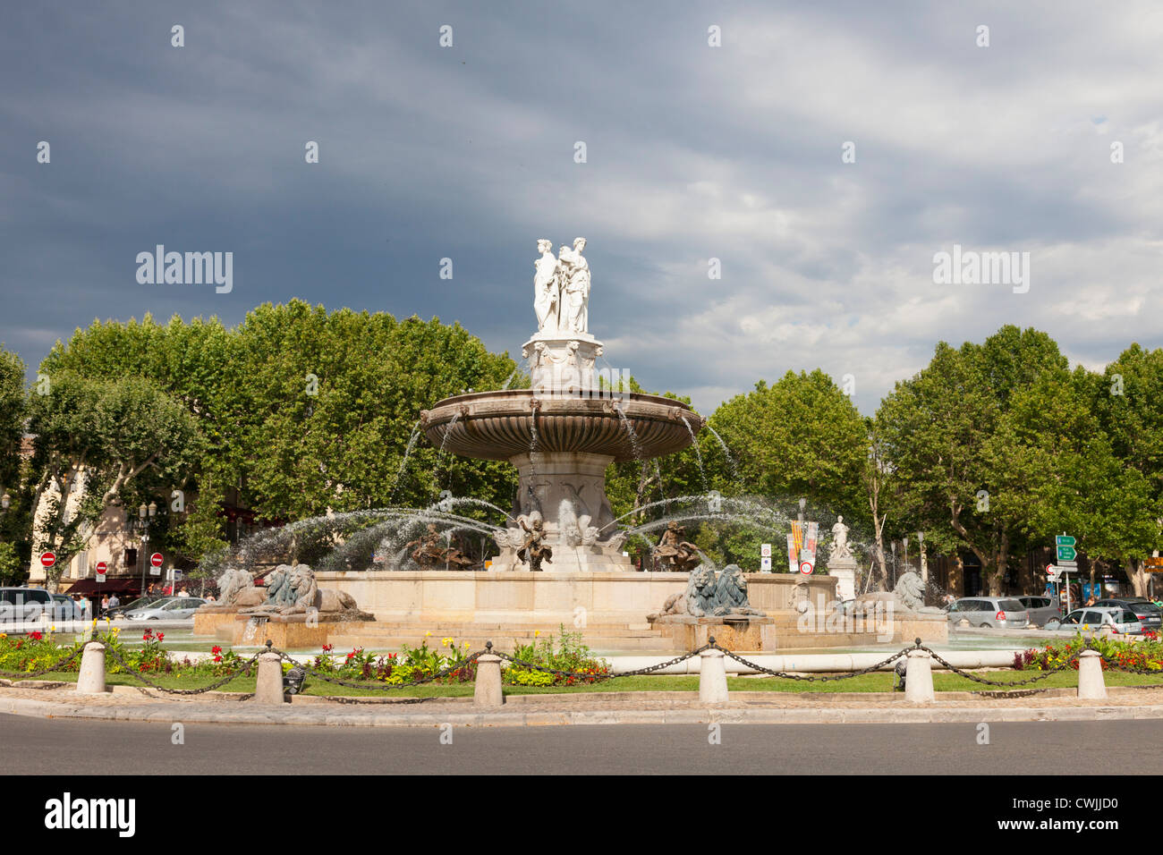 La fontaine de la Rotonde Aix-en-Provence France Photo Stock - Alamy