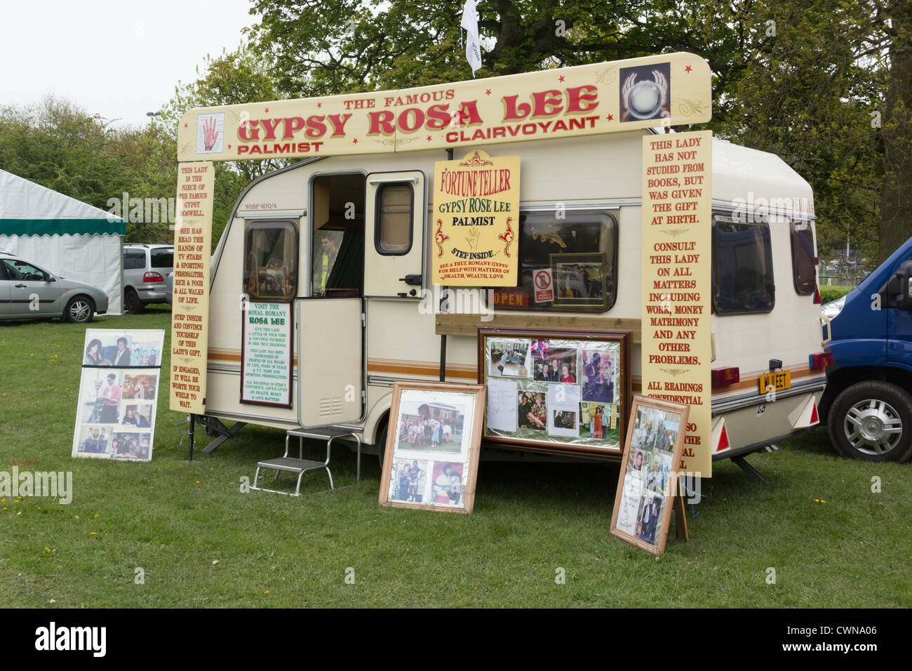 Gypsy Rose Lee fortune teller caravane à la campagne du Lancashire à ...