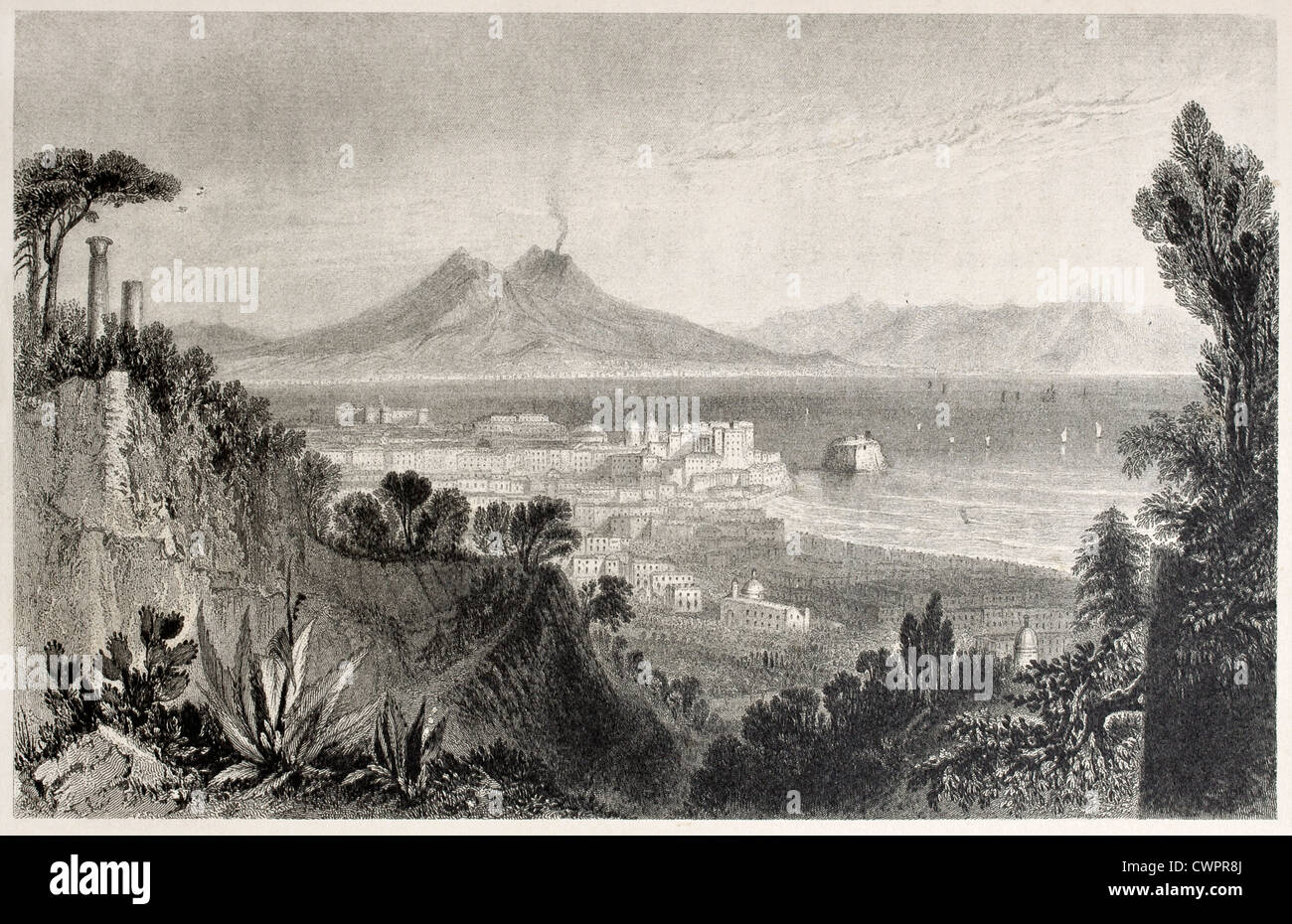 Ancient volcano drawing Banque de photographies et d’images à haute ...