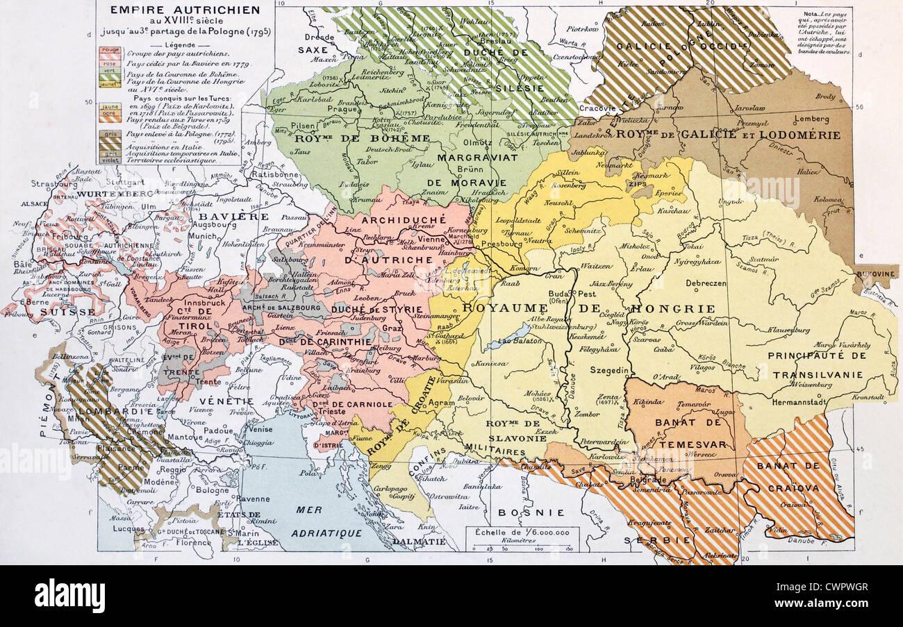 Austrian empire map Banque de photographies et d’images à haute ...