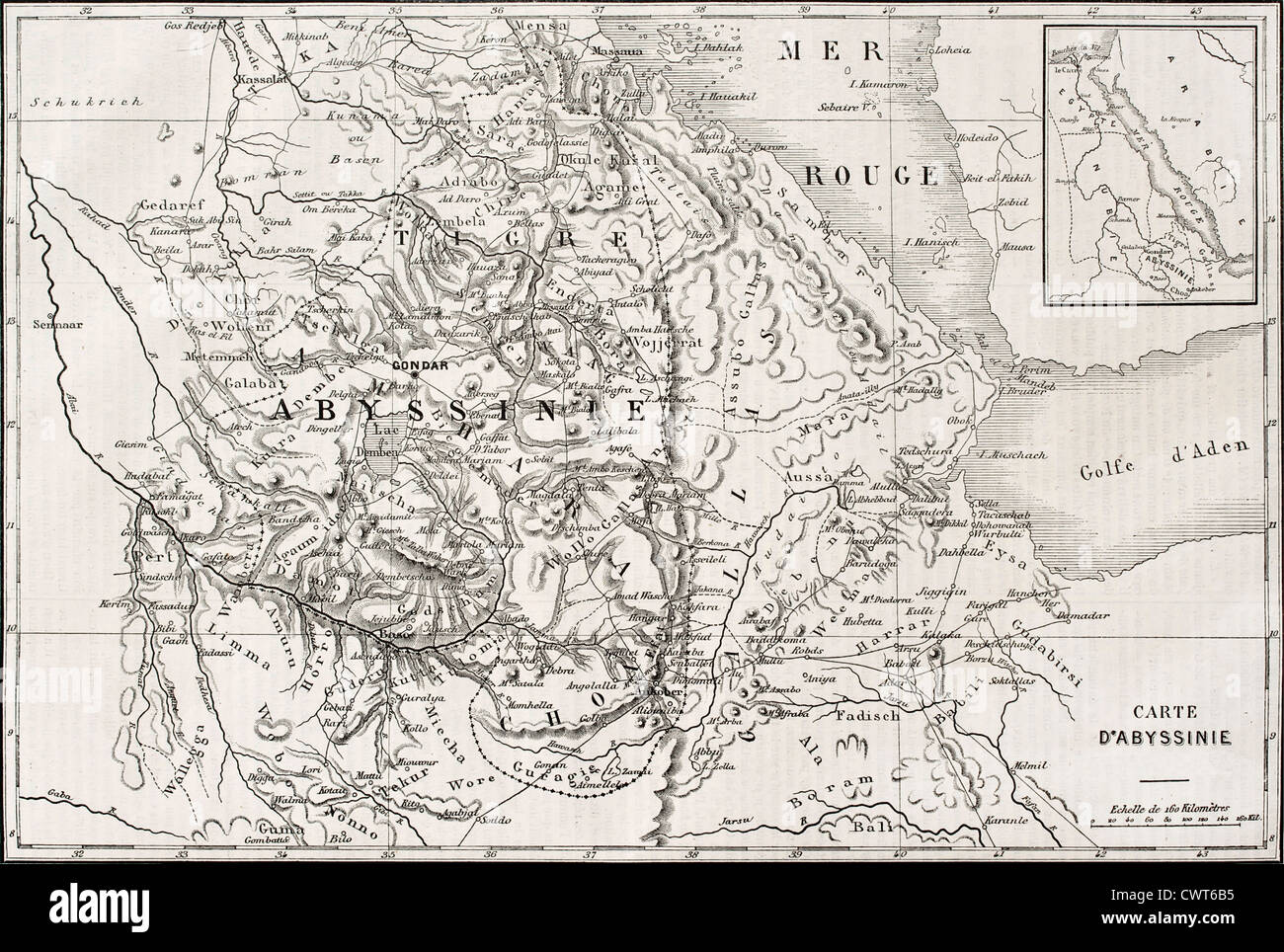 Abyssinie map Banque de photographies et d’images à haute résolution ...