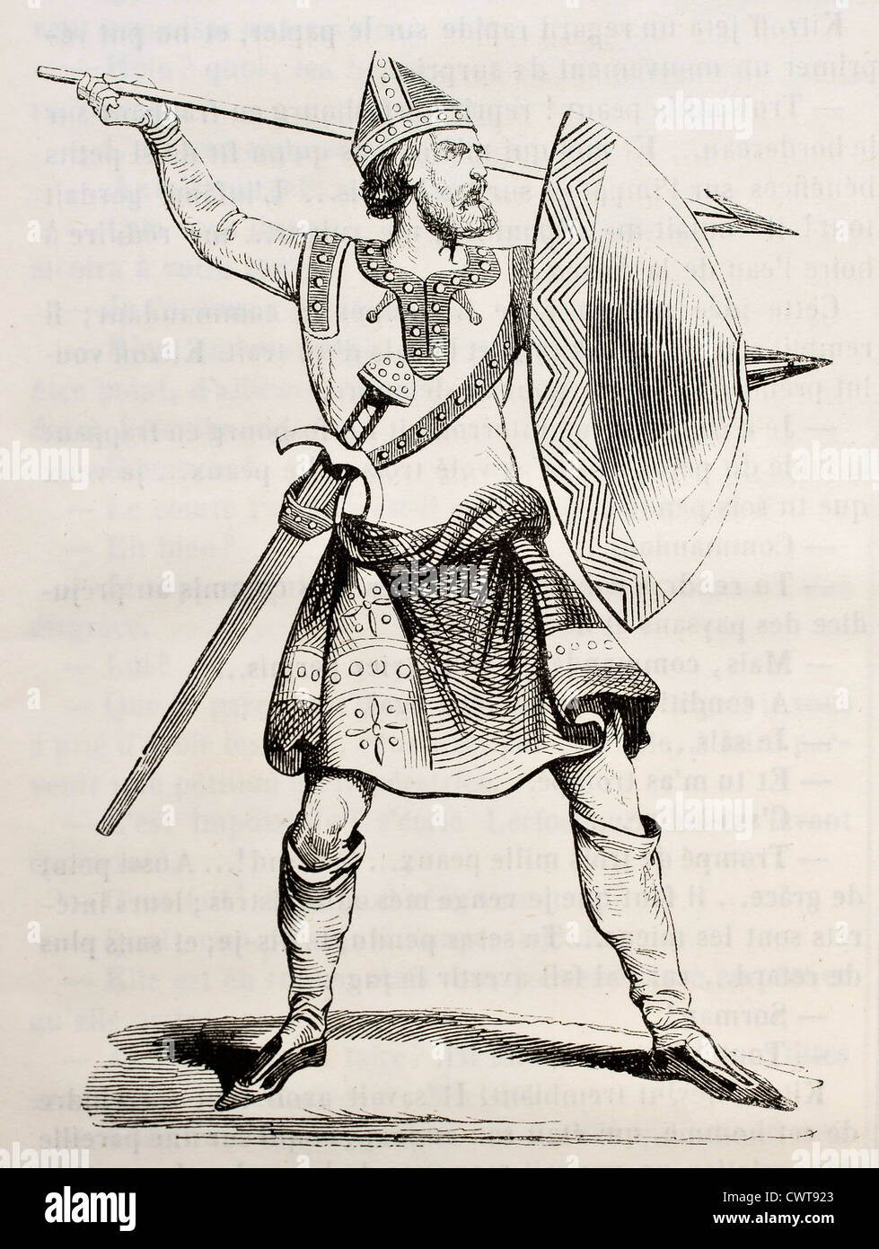 Soldat normand avec lance Banque de photographies et d’images à haute ...