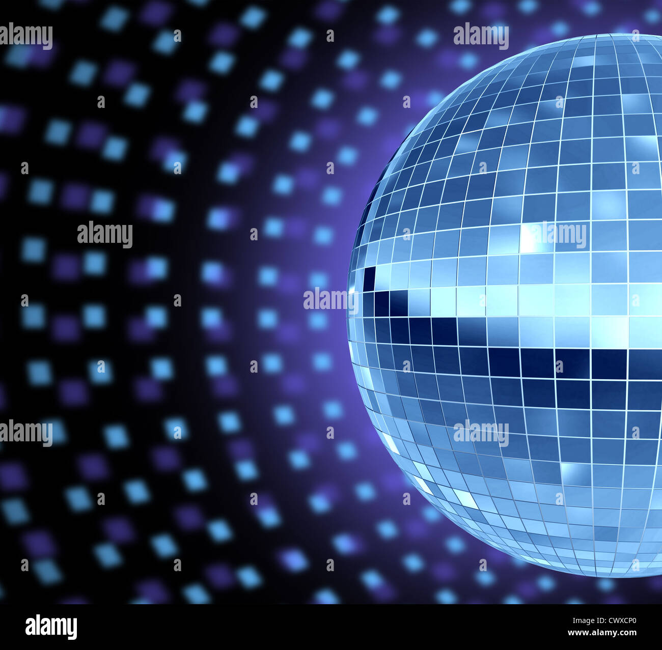 Dance Party DJ culture avec une boule disco sphère réfléchissante ...