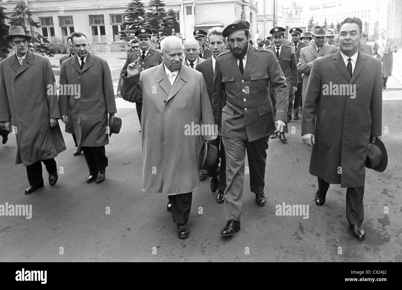 Fidel Castro Visite En Urss Banque d'image et photos - Alamy